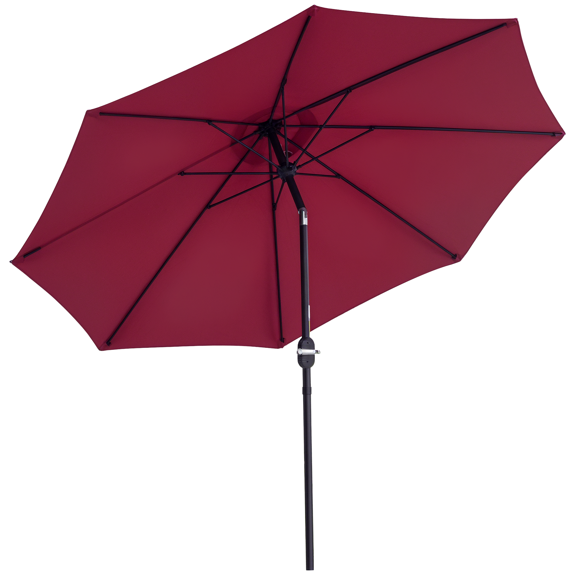 Parasol de jardin, 2,65 x 2,65 mètres, réglable sur 3 angles par ...