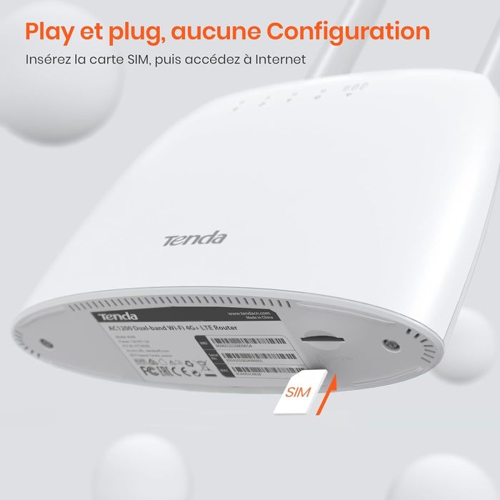 Tenda Router 4G LTE Dual Band AC1200 slot sim integrato Tenda 4G09 ...