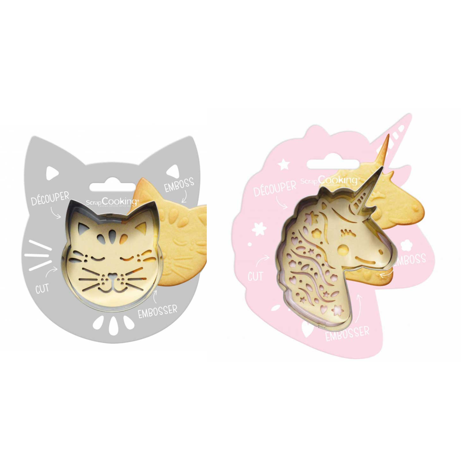 Kit de galletas en relieve gato + unicornio | Leroy Merlin