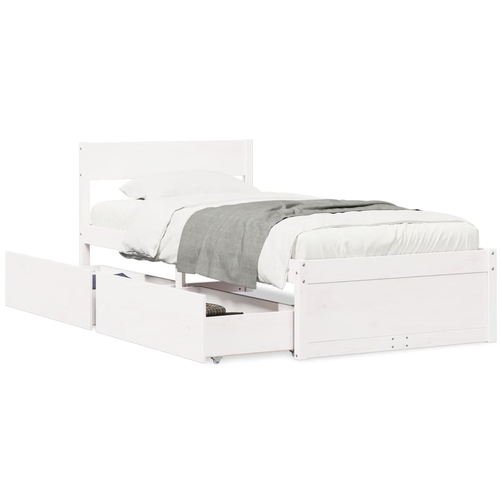 Cama individual | Cama para adultos | Estructura cama con cajones ...