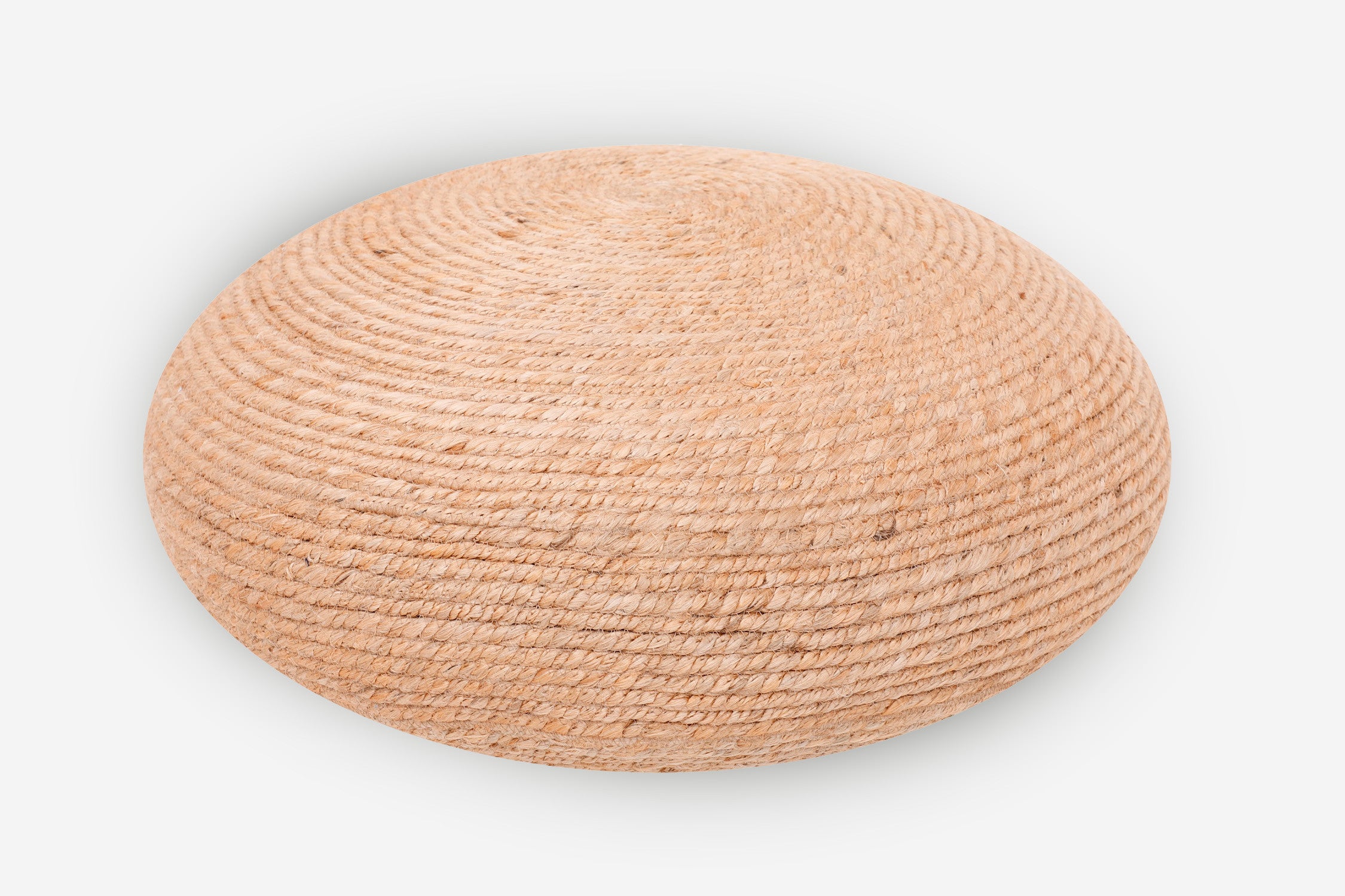 Puff redondo bajo yute 60x60x20cm – Diseño artesanal versátil para ...