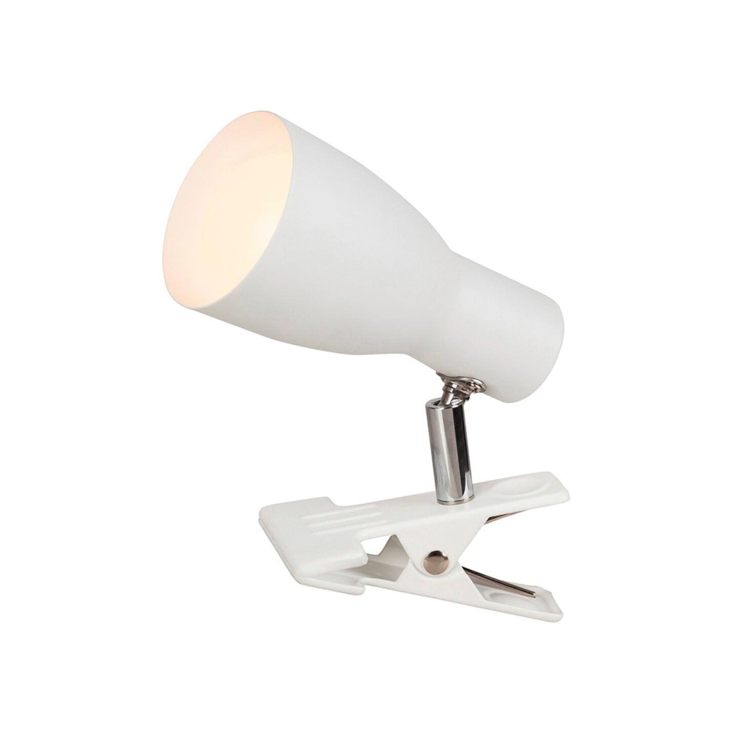 Lámpara Spot E27 Pinza Metal Blanco Metal IP20 EBONY | Leroy Merlin