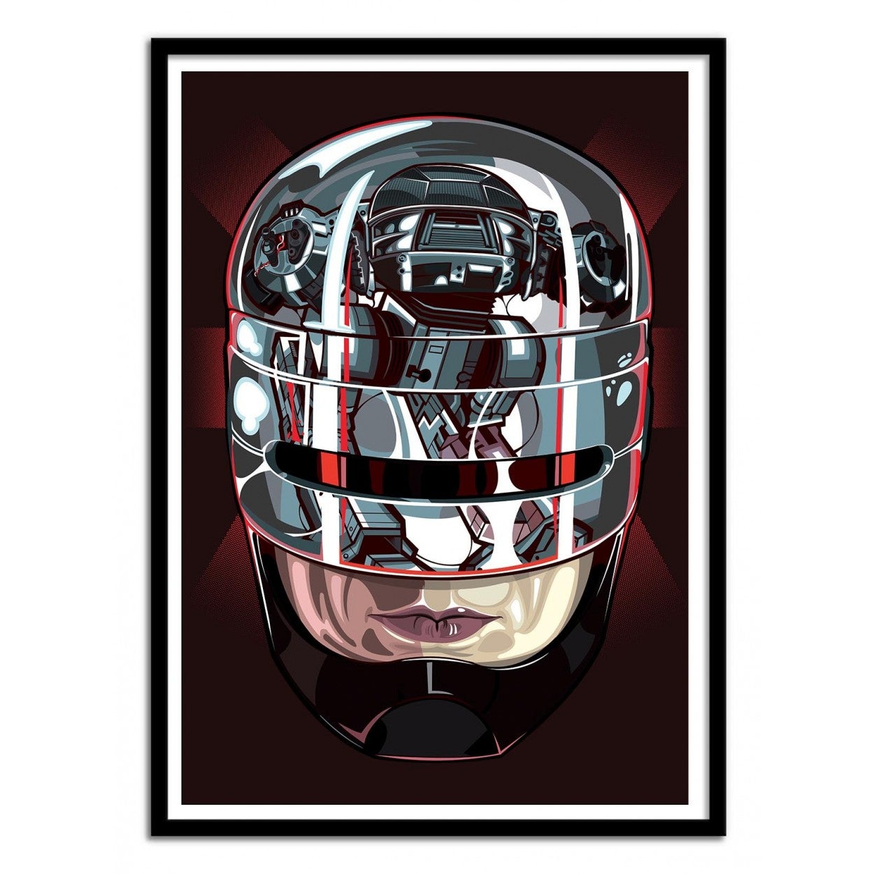 Art-Poster - Robocop - Samuel Ho - avec cadre noir 50 x 70 cm | Leroy Merlin