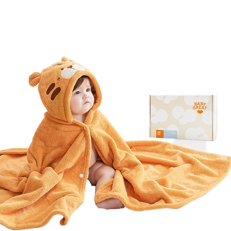 Serviette de bain à capuche pour bébé - Serviette de bain en polaire ...