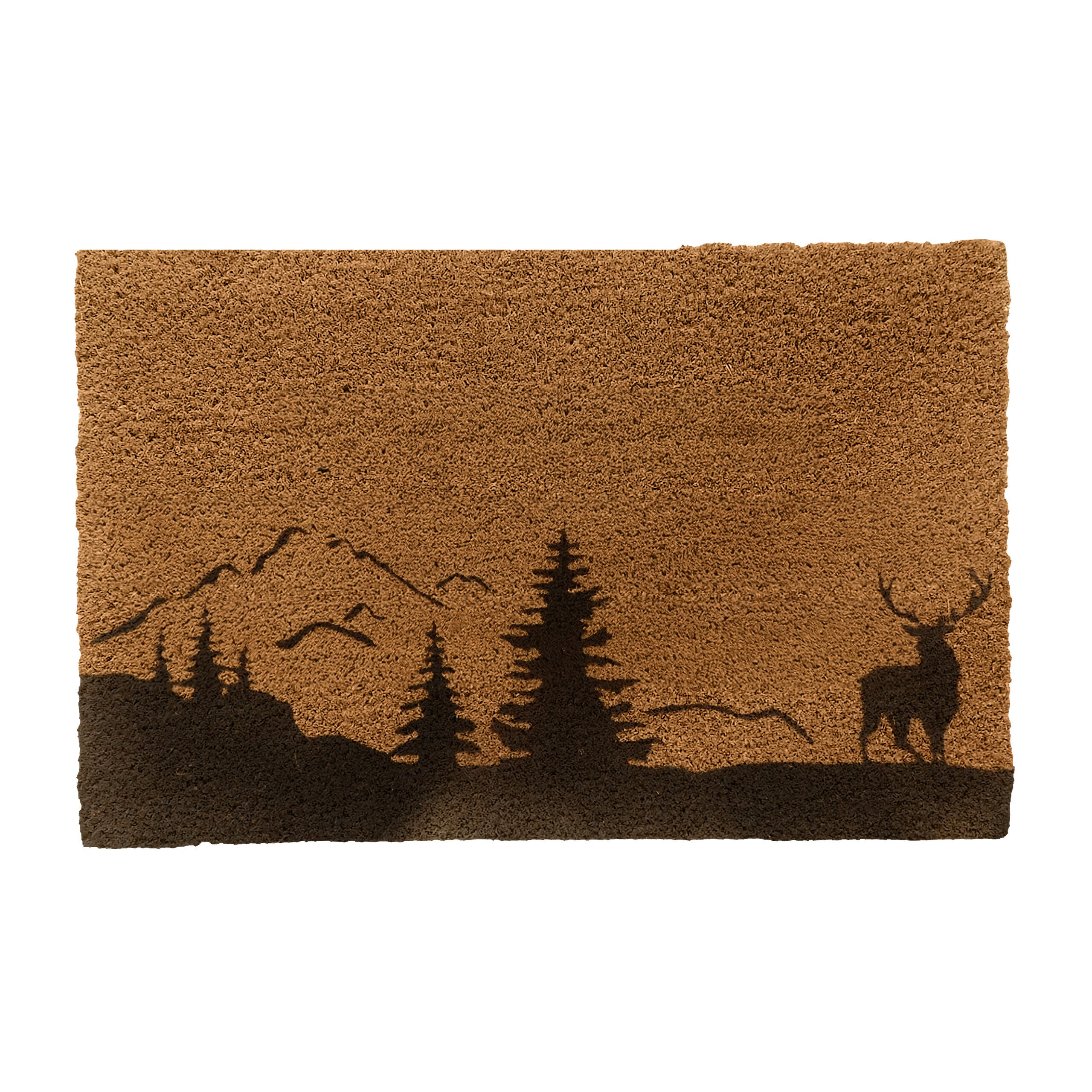 Relaxdays Zerbino in cocco 80x50 cm, zerbino cervo, antiscivolo ...