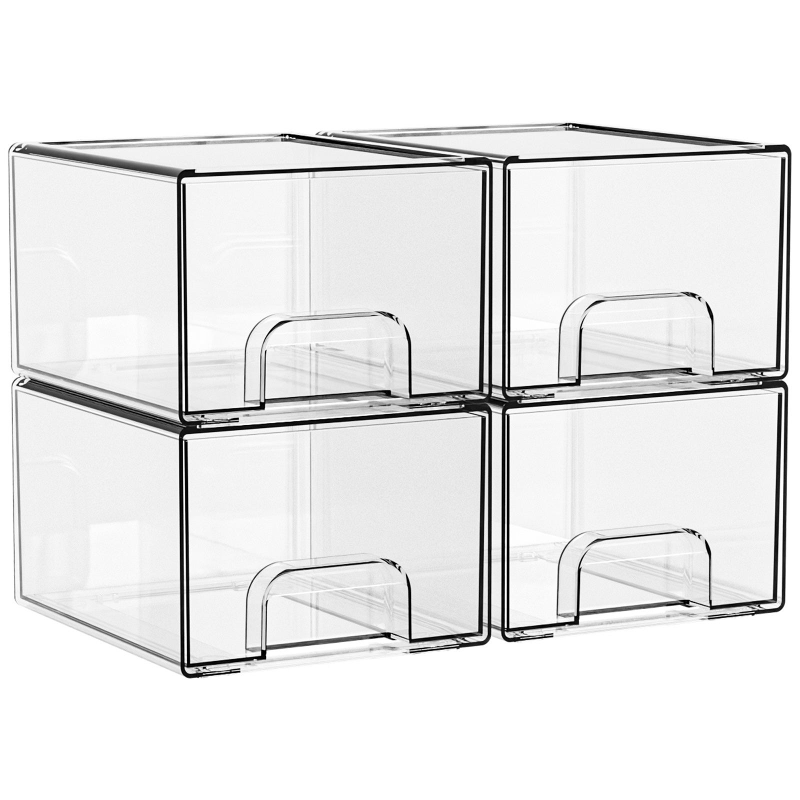 Caja de almacenamiento con cajones transparentes, caja de ...