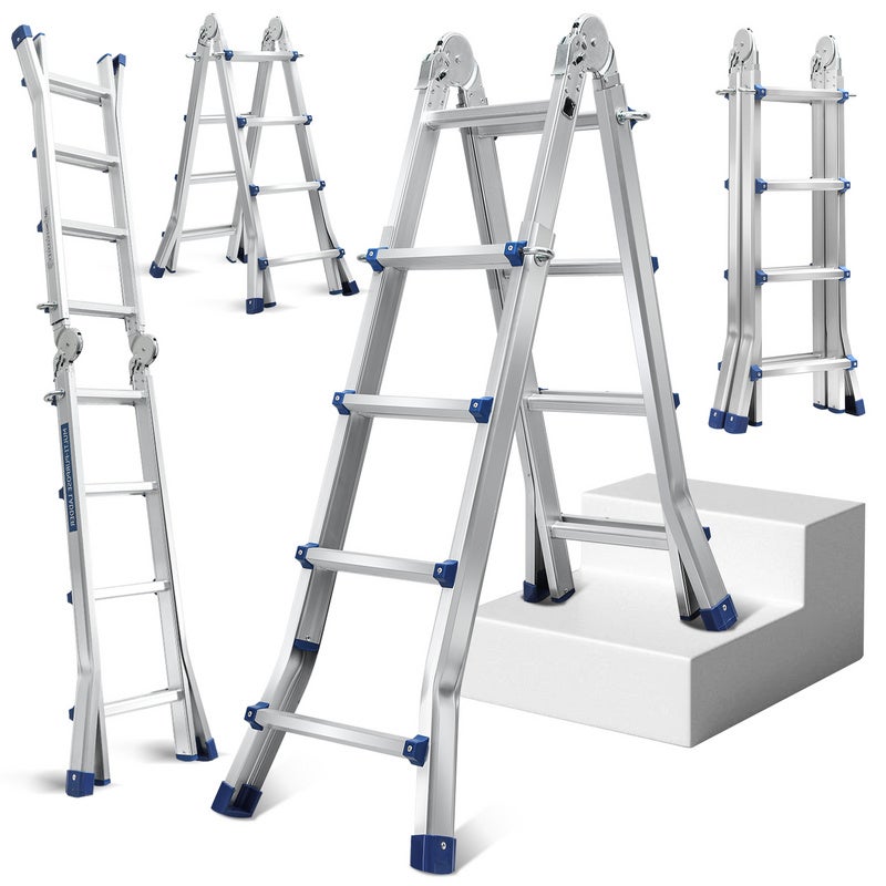 Scala telescopica in alluminio 402cm 4x4 livello, 3 in 1 Scala ...