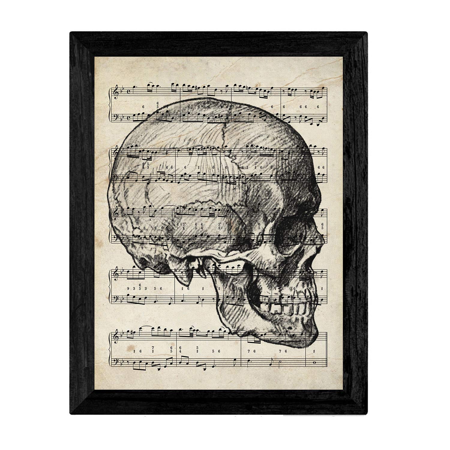 Pack De Deux Tranches Vintage (crânes Vintage Avec Score, A4). Cadre En ...