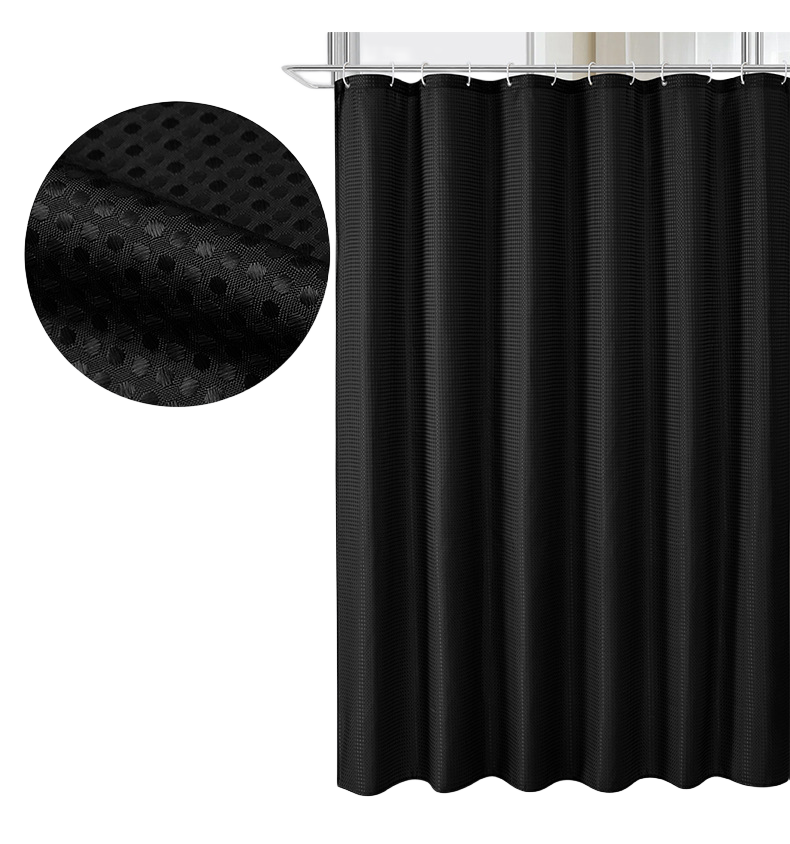 Cortina de ducha cortina de ducha de baño impermeable Black M | Leroy ...