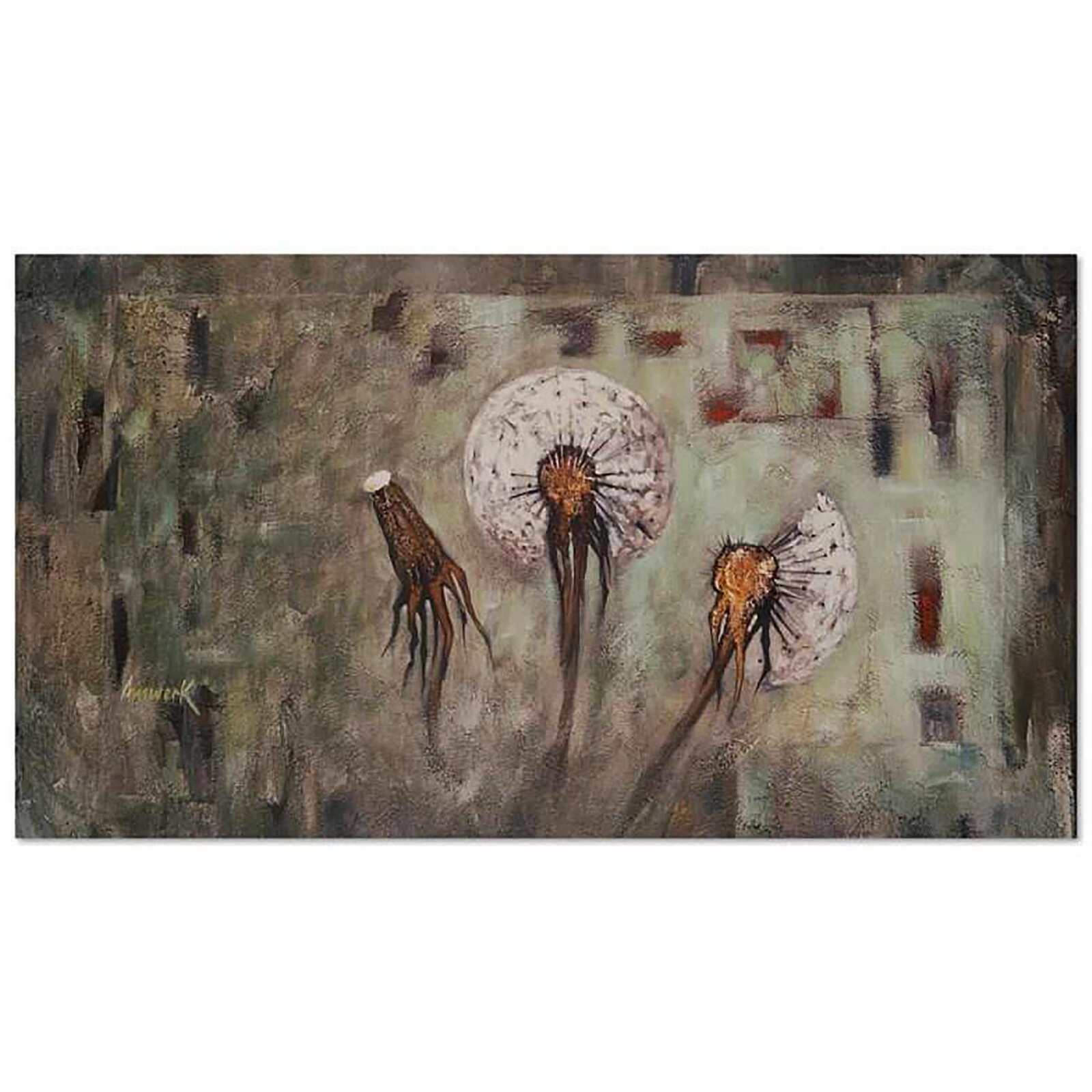 Tableau pissenlits sombres - 80 x 60 cm | Leroy Merlin