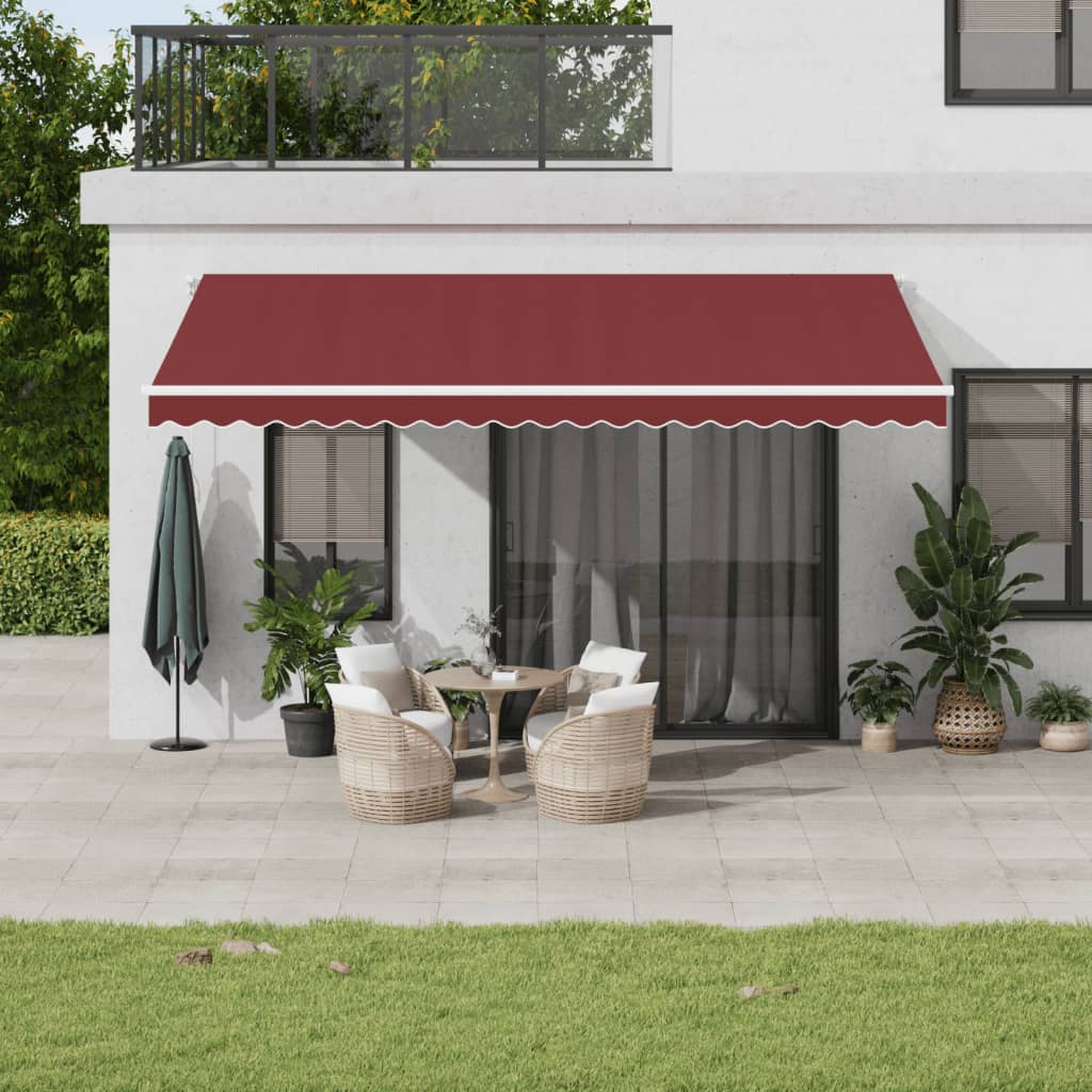 VidaXL Toldo retráctil automático burdeos 500x300 cm | Leroy Merlin