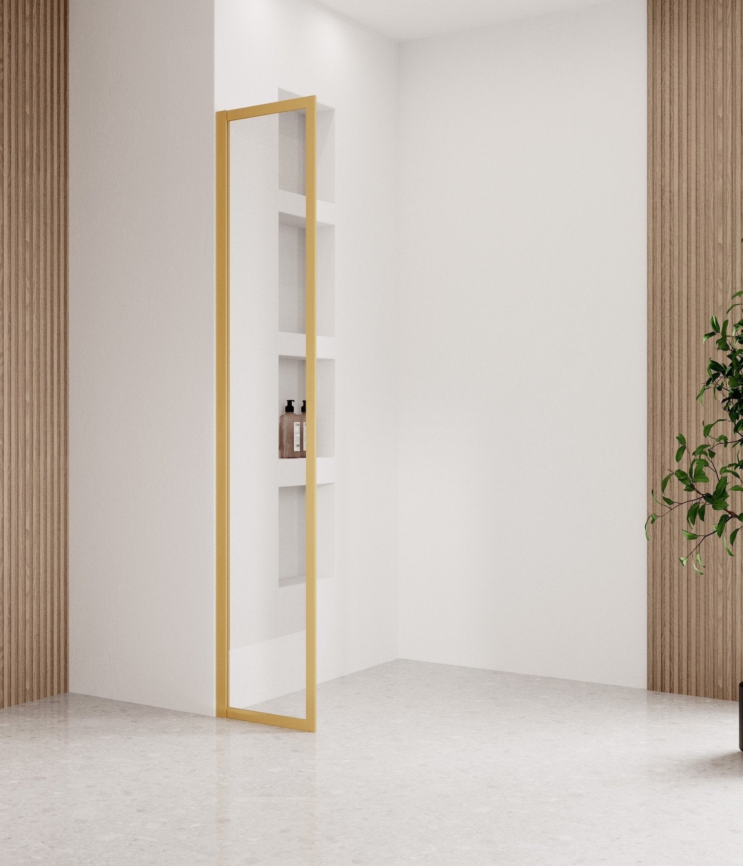 Paroi de Douche Georgia - 40 x 200 cm - L'or - 8 mm - | Leroy Merlin