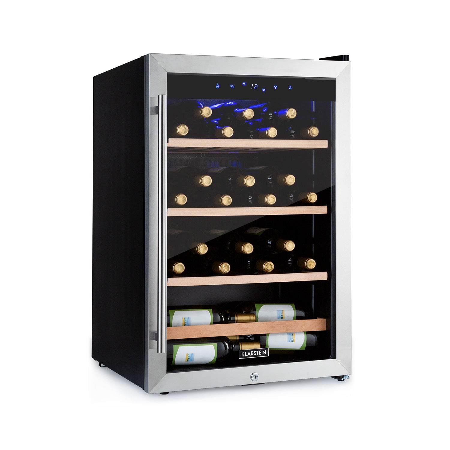 Klarstein Vinamour Vinoteca 48 Botellas 54cm Plata | Leroy Merlin
