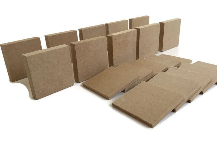 Cuadrados de madera DM (MDF) de 10mm (6 piezas de 40 cms) | Leroy Merlin