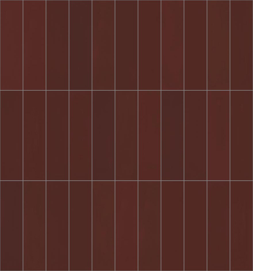 Carrelage Zellige Paris rouge Brillant 8x31.5 cm | Leroy Merlin