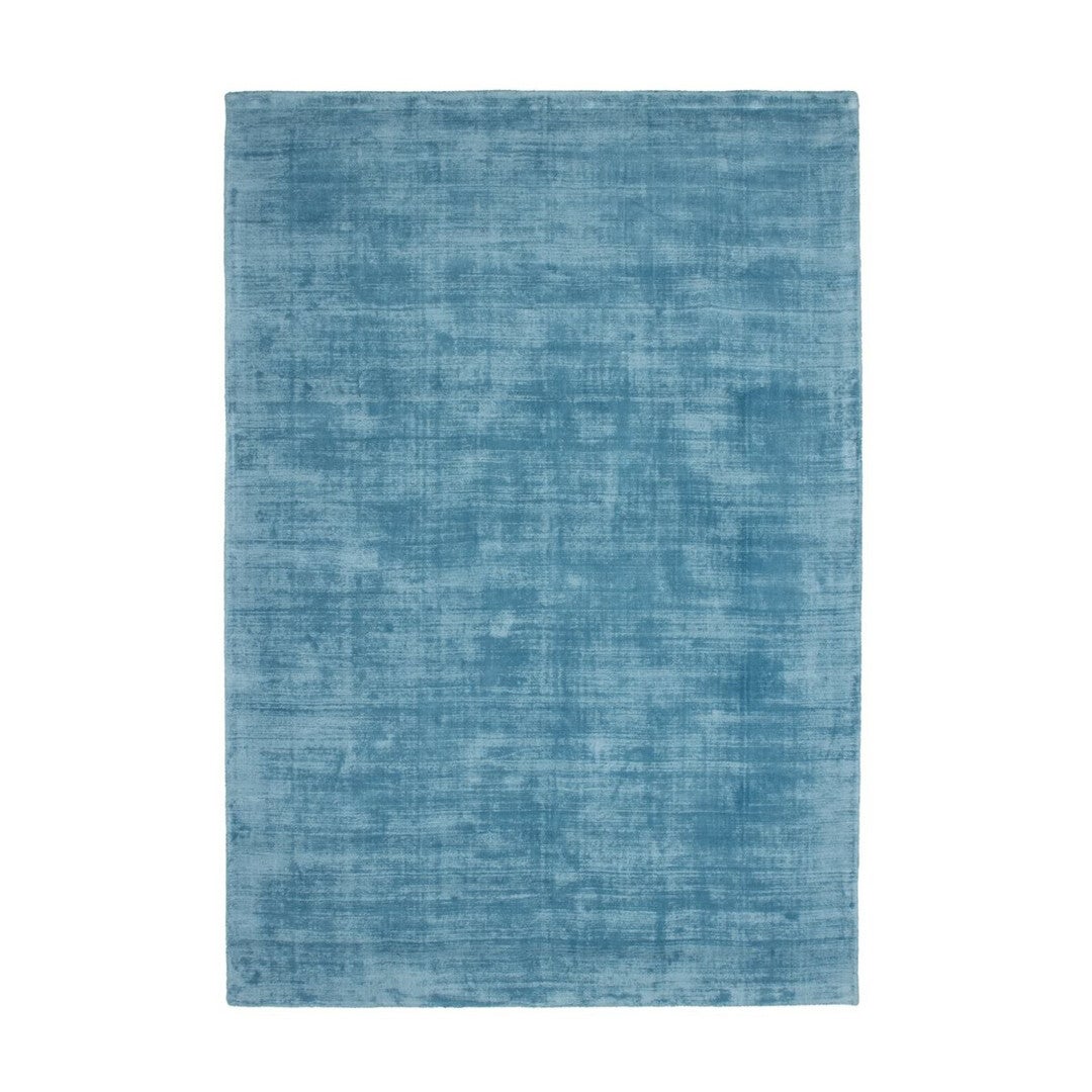 Tapis uni contemporaine en viscose Turquoise 140x200 KRUGER | Leroy Merlin