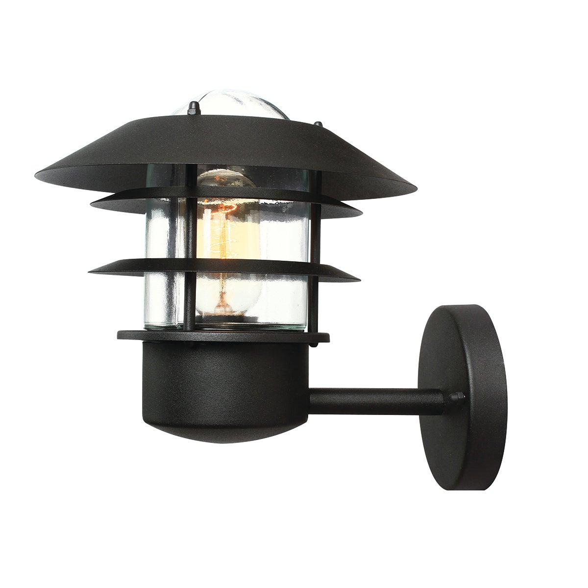 Elstead Helsingor 1 Ljus Utomhus Coastal Wall Lantern Light Black IP44 ...