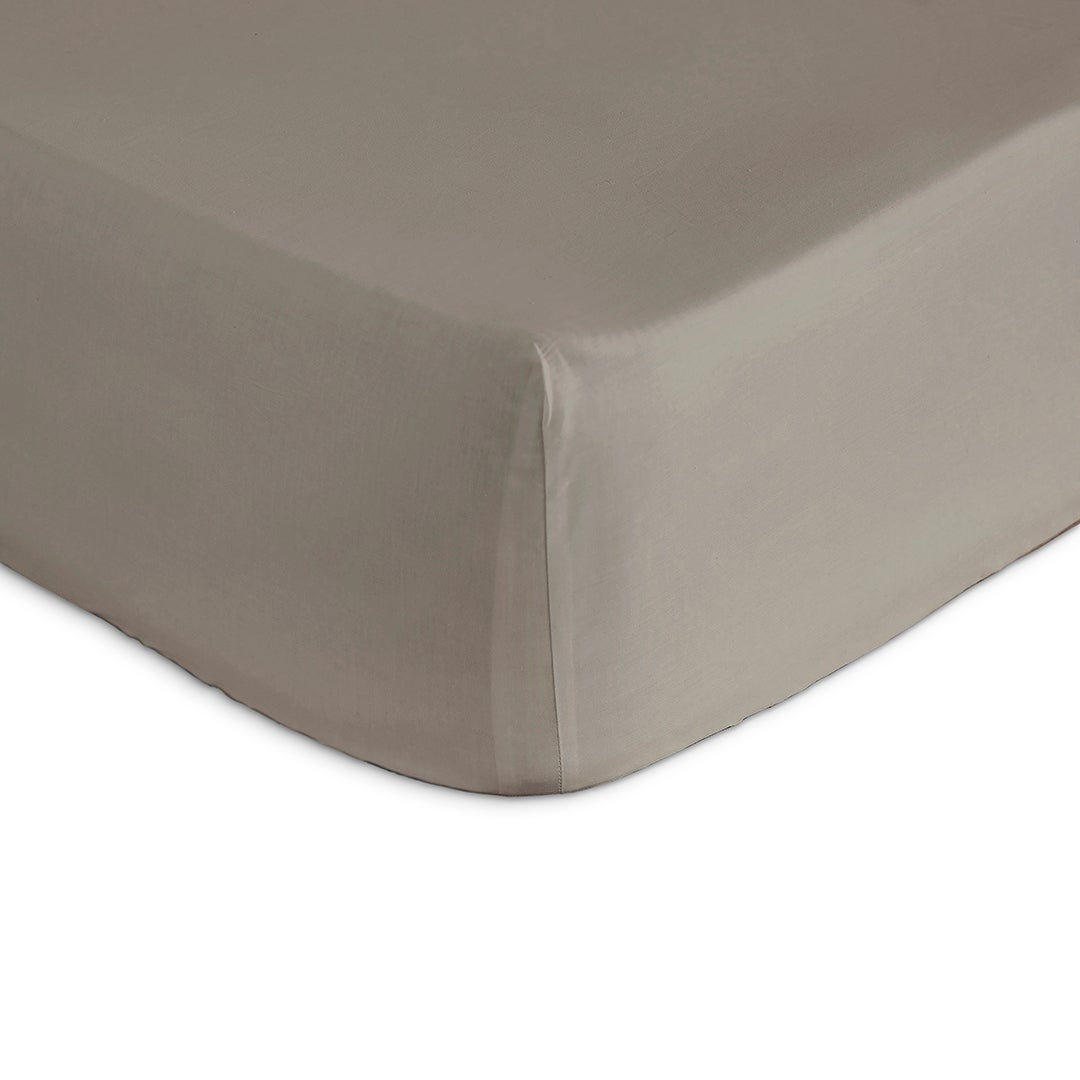 Drap-housse en coton CASUAL beige 140x200+28 cm | Leroy Merlin