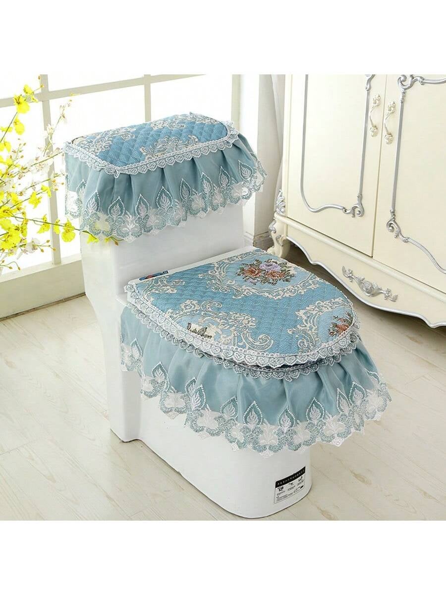Protège-sièges WC, couvre-abattants et cache-réservoirs avec dentelle ...