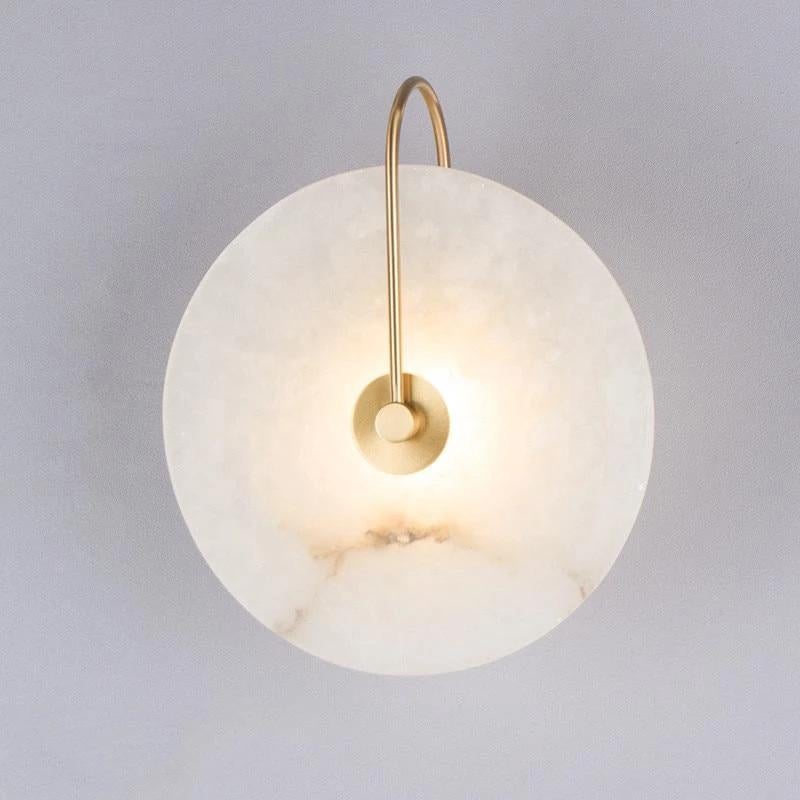 Applique murale LED simple décoration en marbre espagnol naturel - 16cm ...