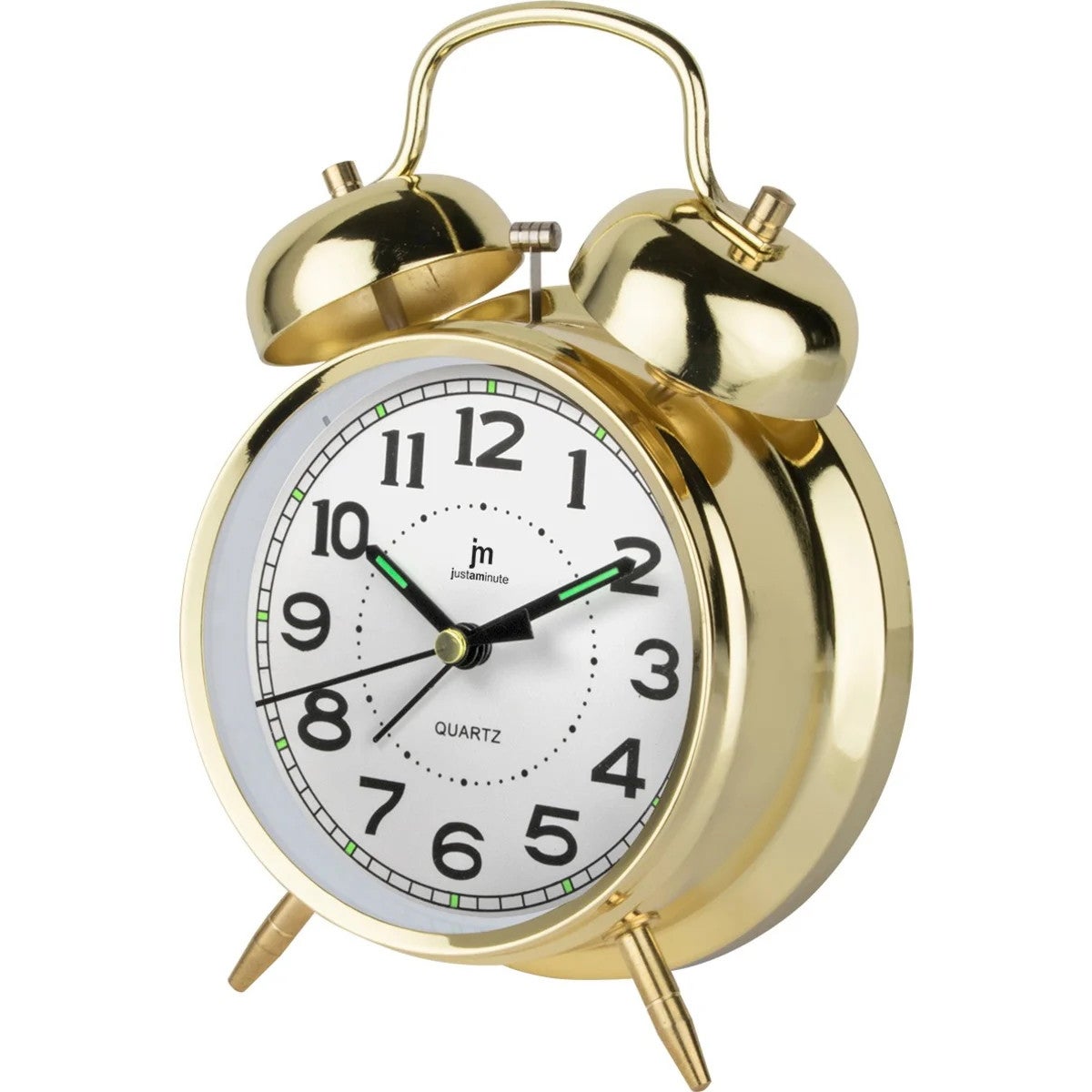 Lowell Justaminute JA7041G réveille-matin Réveil à quartz Or, Blanc ...