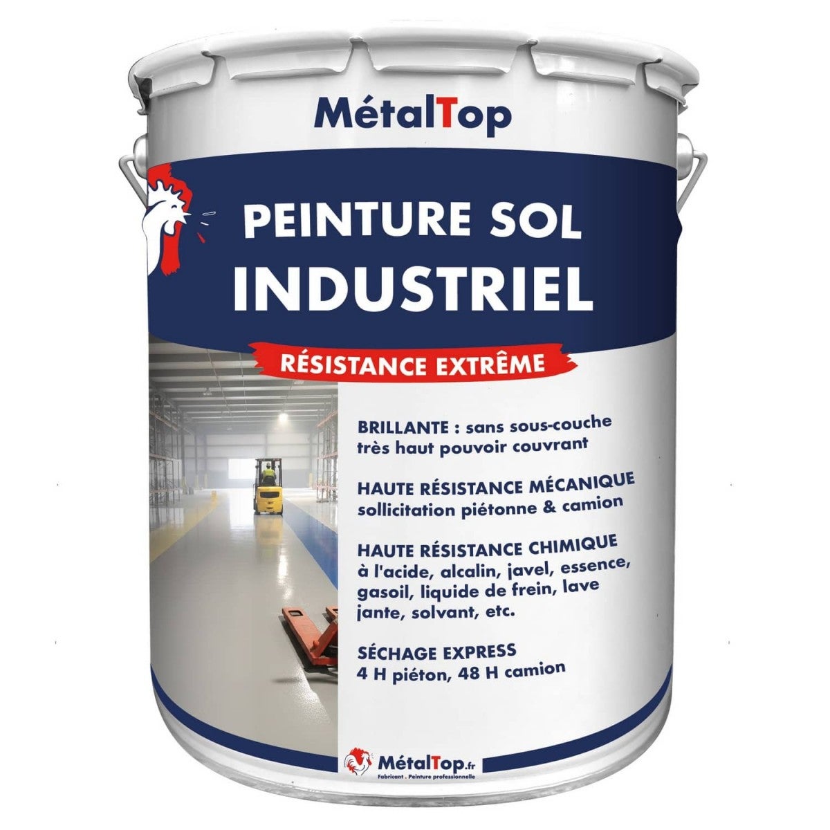 Peinture Sol Industriel - Beige gris - RAL 1019 - 5 L - Métaltop | Bricoman
