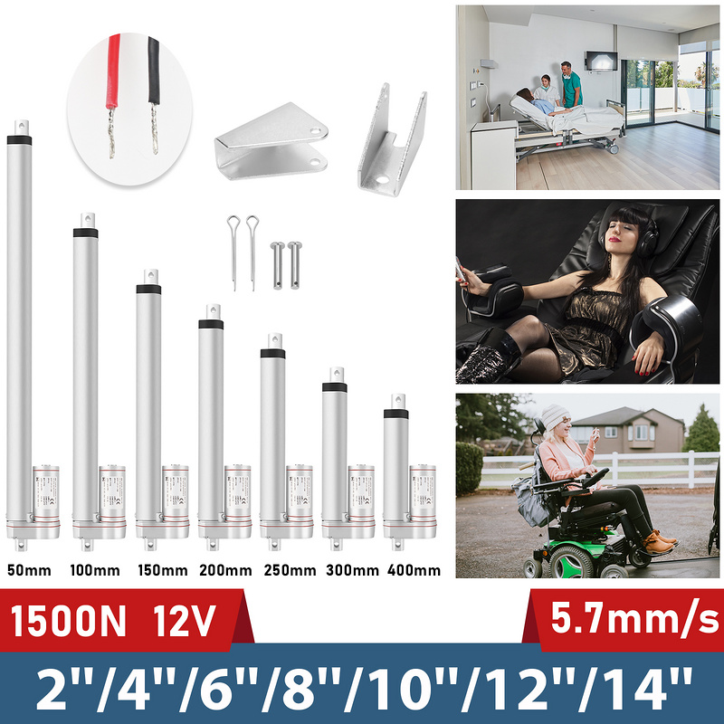 Actuador lineal 12 V, motor lineal 100 mm Actuador lineal Accionamiento ...