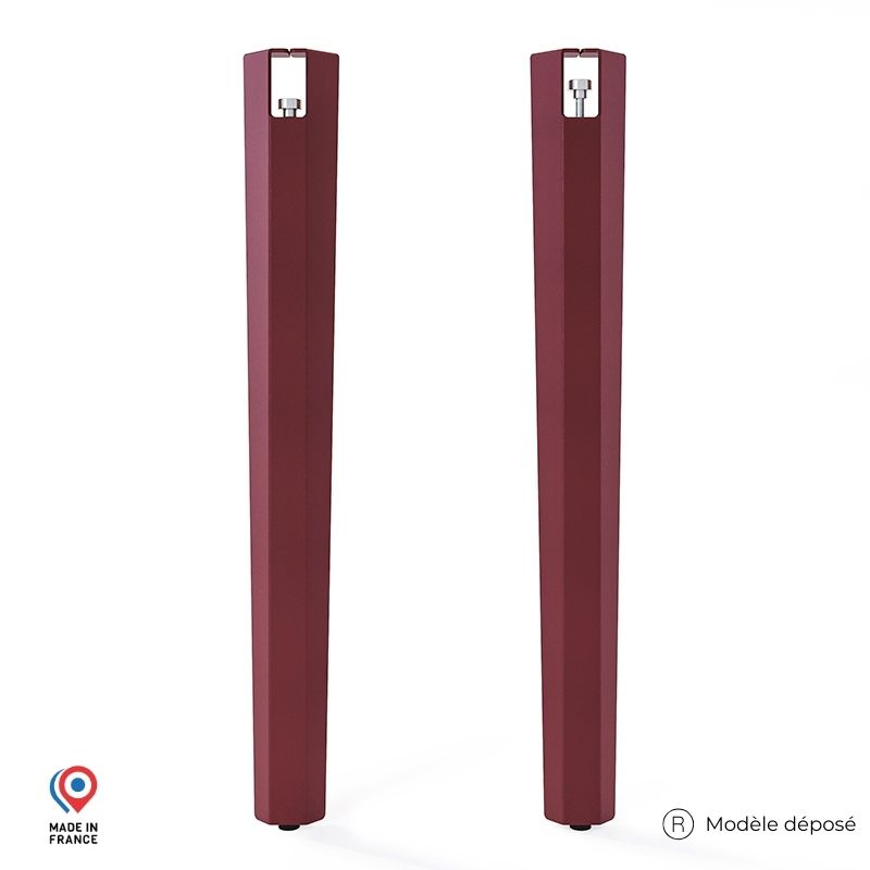 Lot de 2 pieds d'angle DECO-GEM pour table mange debout en acier ...