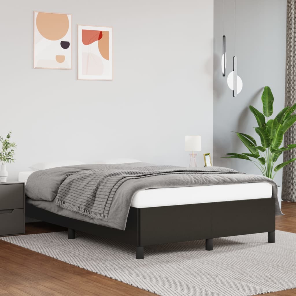 Estructura de cama negra 120x200 cm Polipiel | Leroy Merlin