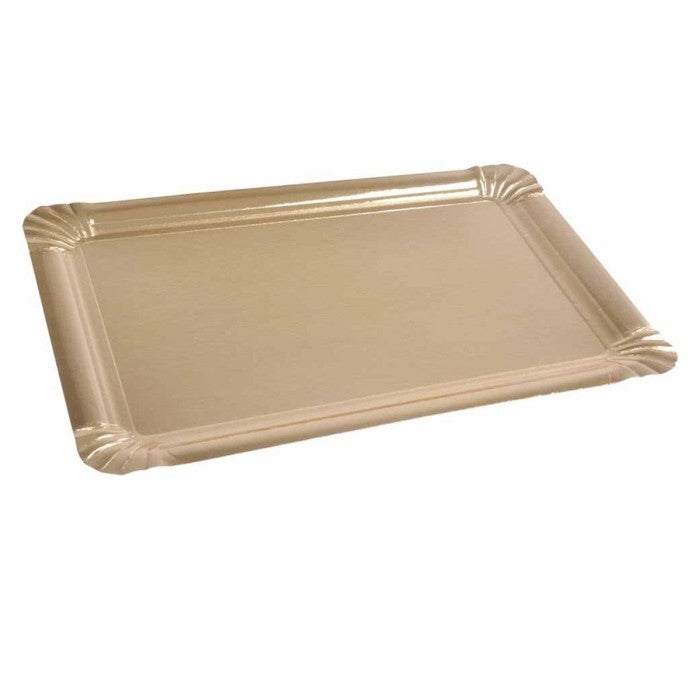 Lot de 5 Plateaux en Carton "Rectangle" 23x33cm Or | Leroy Merlin