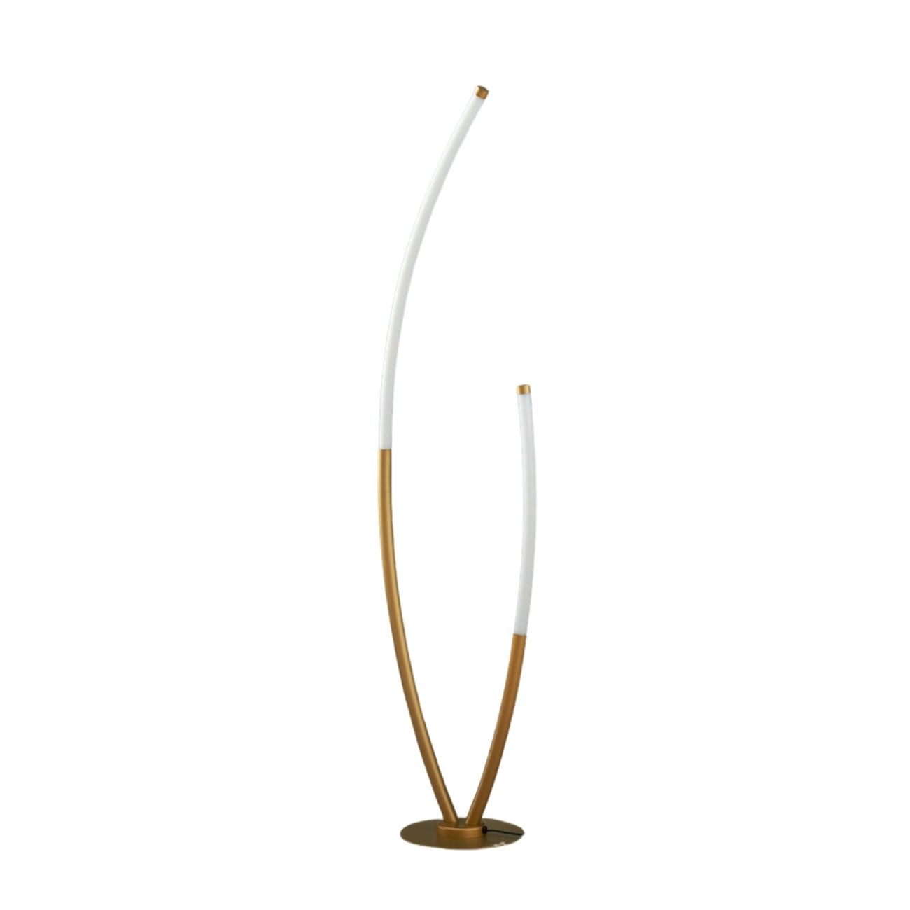 Lampadaire en aluminium, fer et pvc Doré / Laiton 120 cm - Moa | Leroy ...