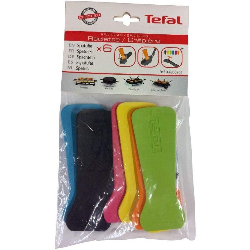 Spatules a raclette plastiques anti-adhesives pack de 6 Tefal XA900203 ...