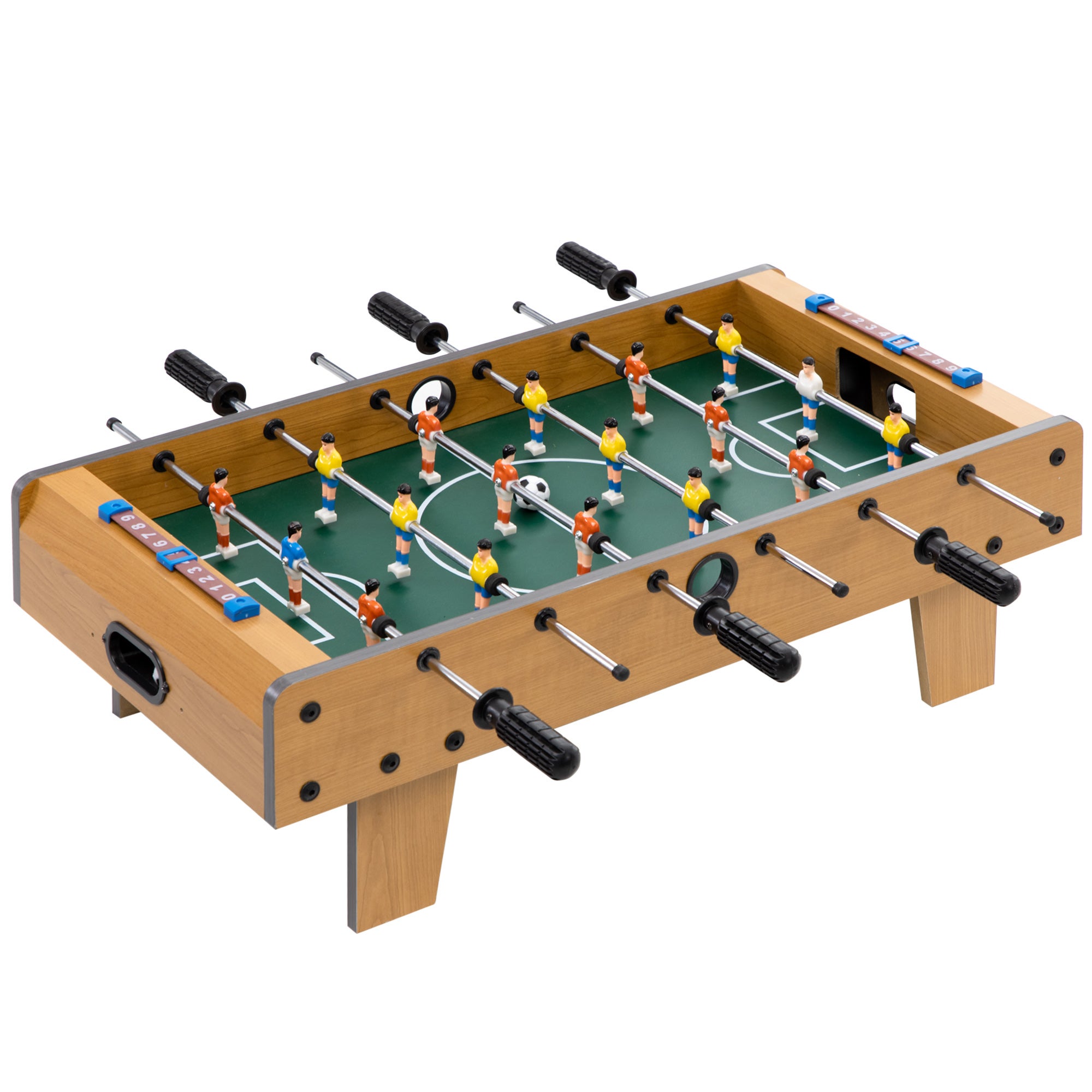 Baby-foot en bois avec 6 tiges, 2 marqueurs de points et 18 joueurs ...