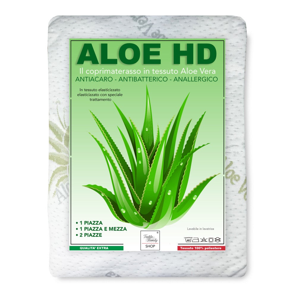 COPRIMATERASSO traversa ALOE VERA HD antiacaro e anallergico MADE IN ...