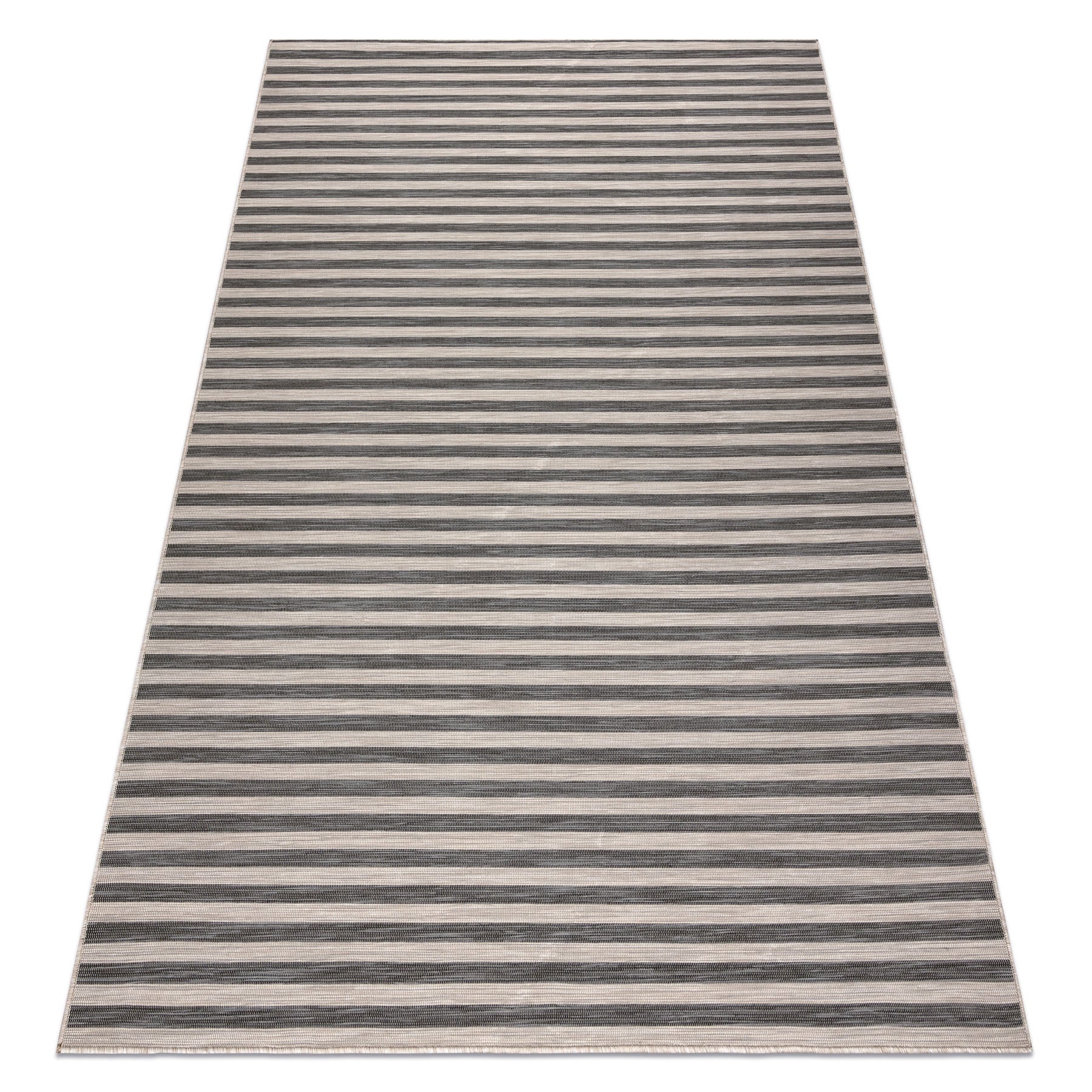 Tapis EN CORDE RÉVERSIBLE SIZAL DOUBLE 29204095 RAYURES beige/noir ...