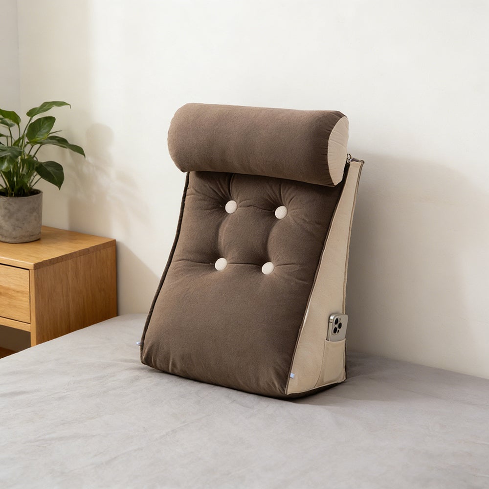 Oreiller de tête de lit en forme de cale avec soutien dorsal, soutien ...