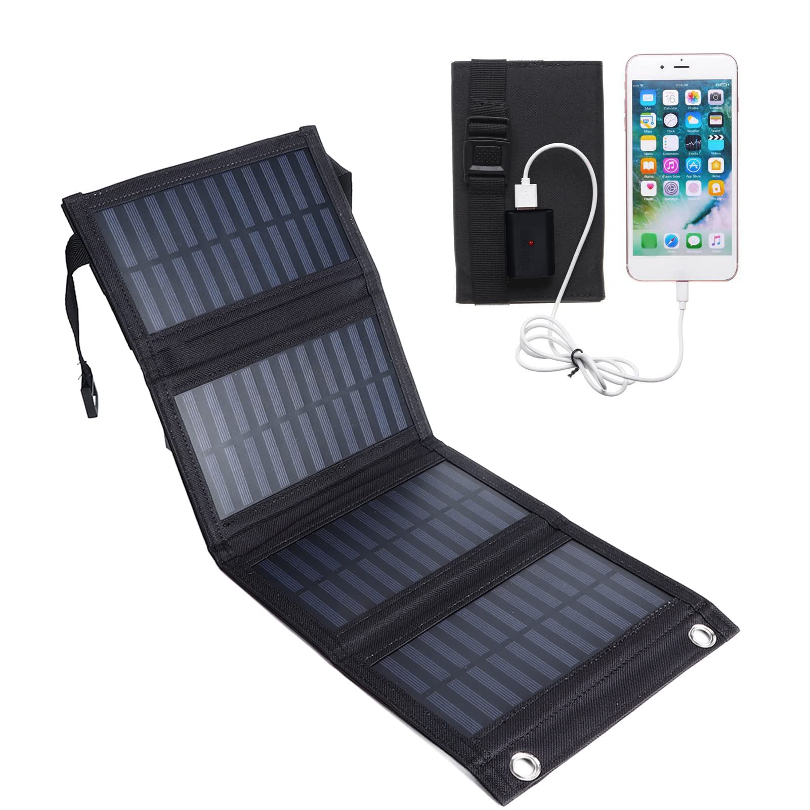 Cargador de panel solar de 20 W, cargador de panel solar USB portátil ...