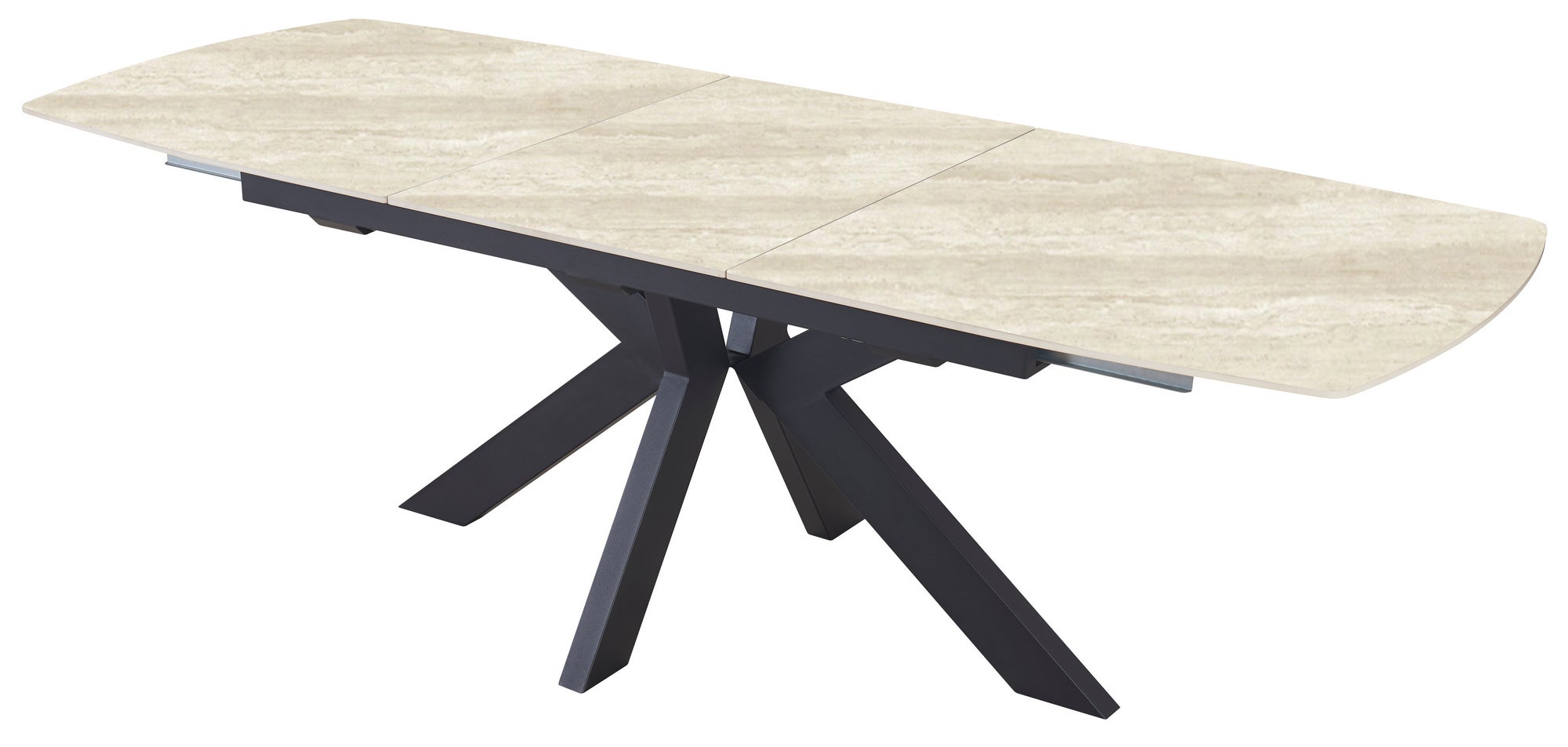 Table de salle à manger extensible design plateau en pierre frittée ...