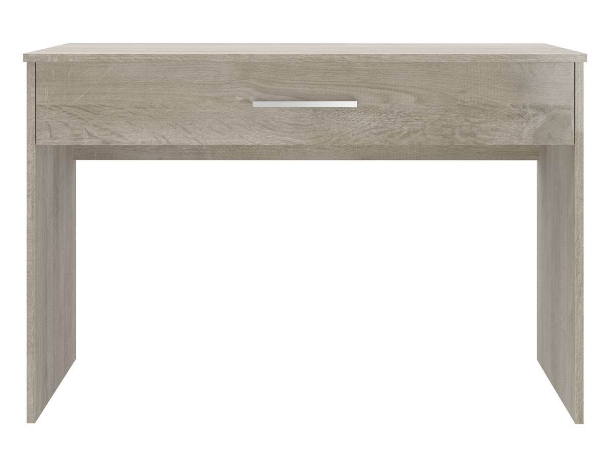 Bureau en mélamine coloris effet chêne - Longueur 110 x profondeur 56 x ...