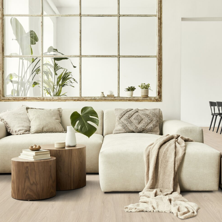 Lame de sol PVC clipsable sous-couche intégrée effet bois country light ...