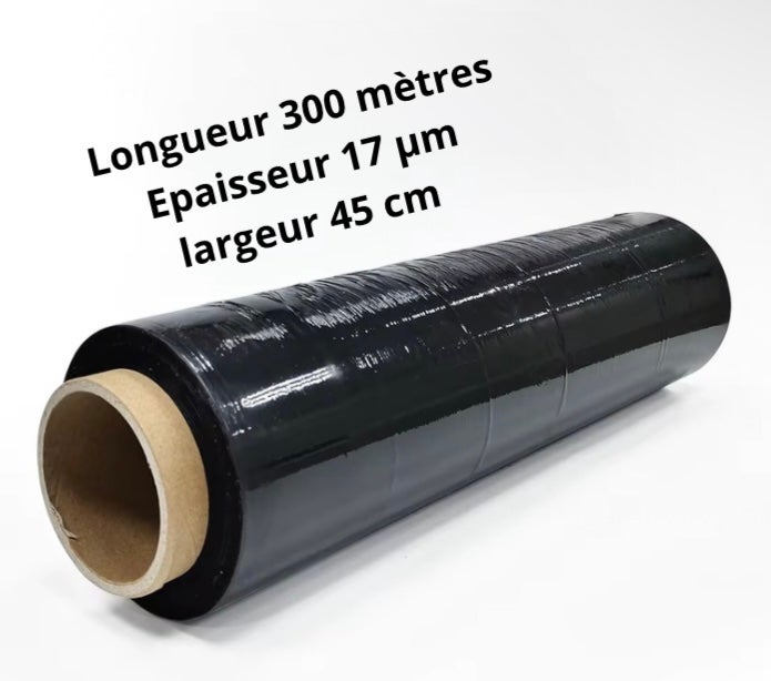 Film étirable noir 17µm - 45 cm - 300 mètres | Leroy Merlin