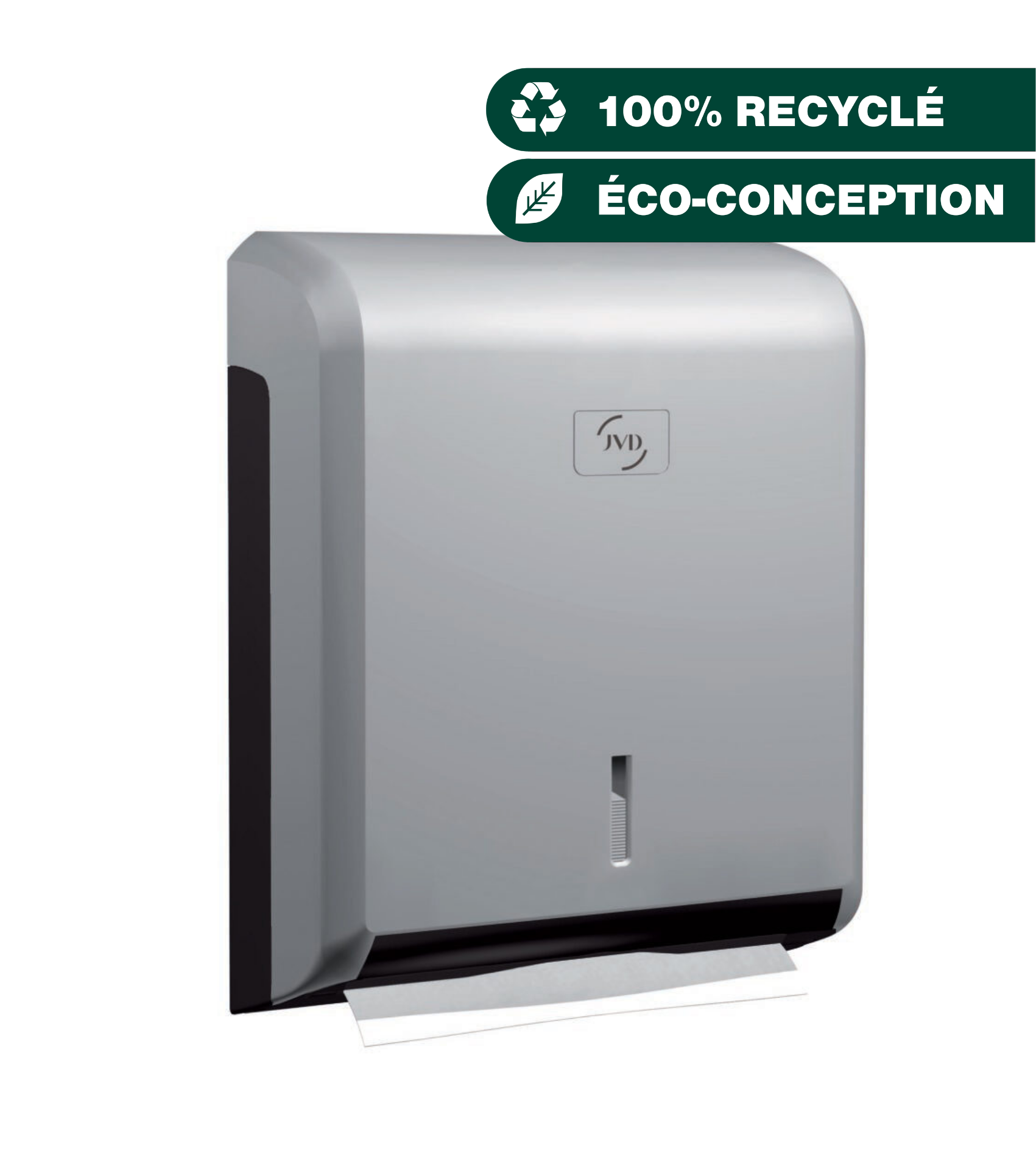 JVD - Distributeur Essuie-mains Cleanline gris métal - Matériel ...