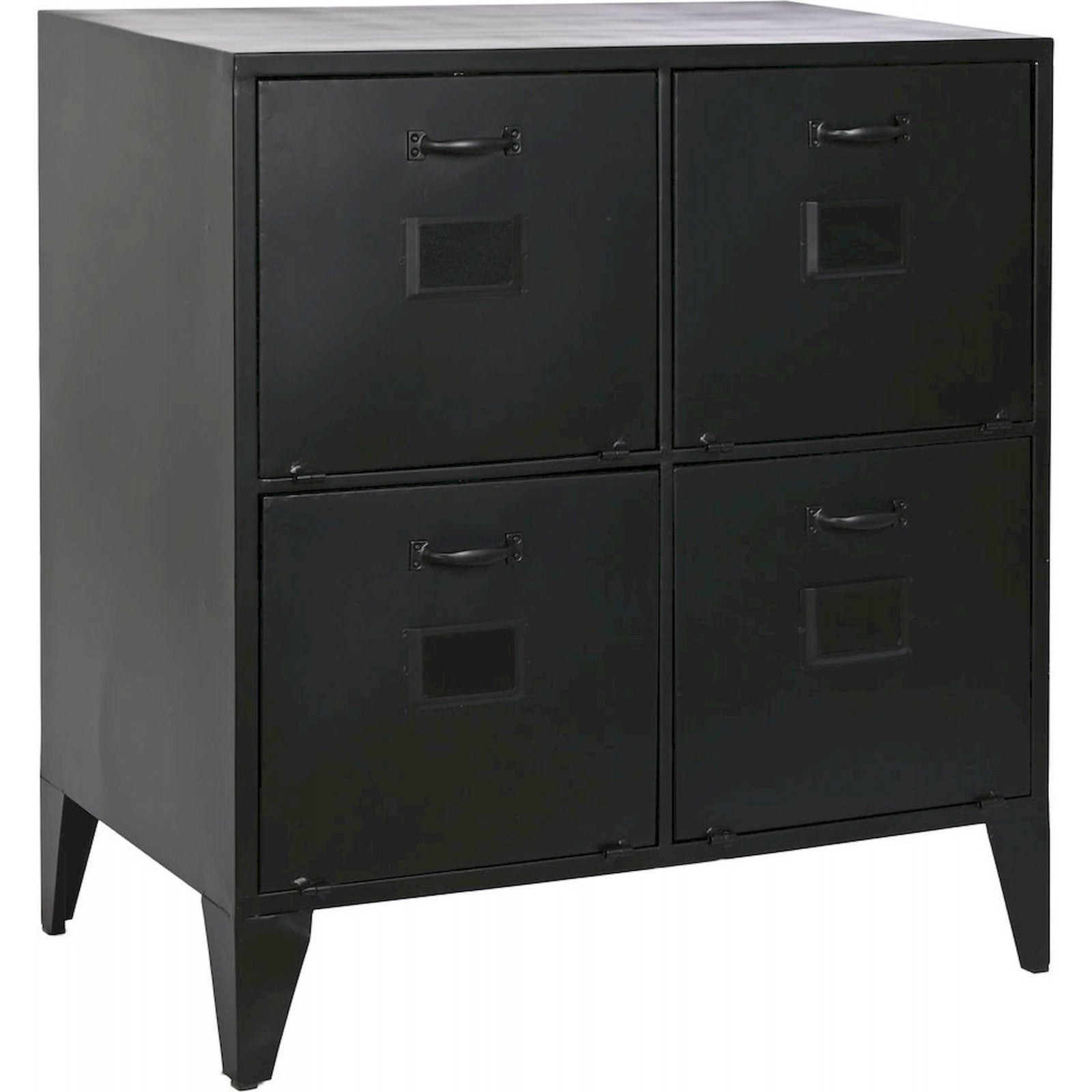 Commode élégante métal noir aspect industriel 75 x 45 x 80,5 cm Noir ...