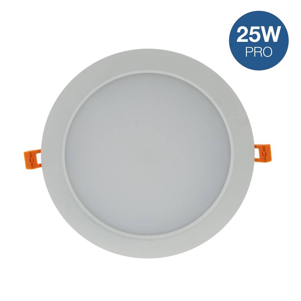 Spot LED encastrable rond 25W - Usage professionnel - Ø190 mm - Blanc ...