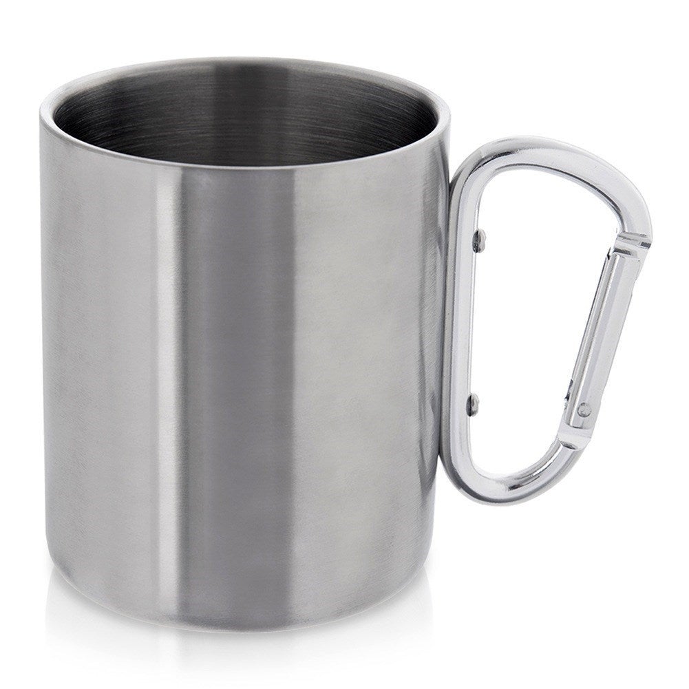 Mug de voyage en acier avec mousqueton 350 ml | Leroy Merlin