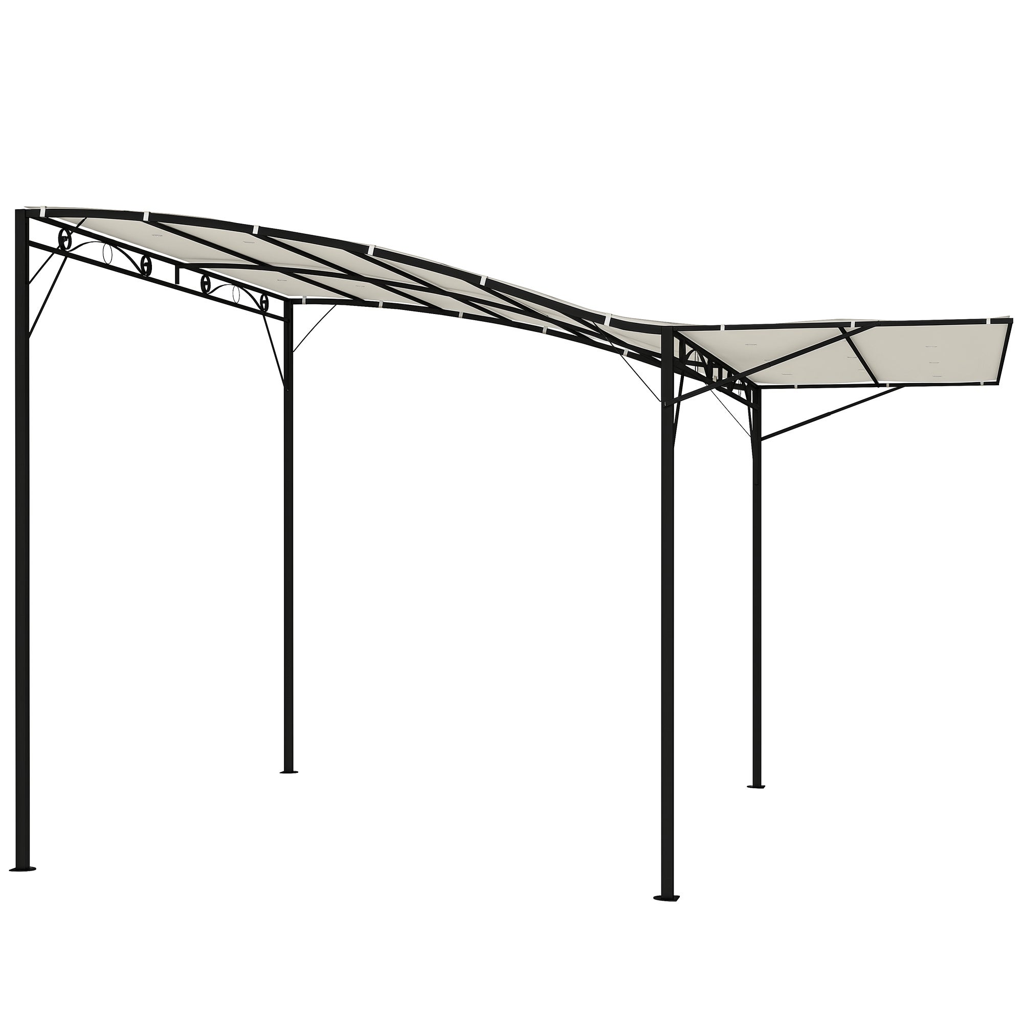 Cenador Outsunny con techo plegable extensible, resistente a la ...