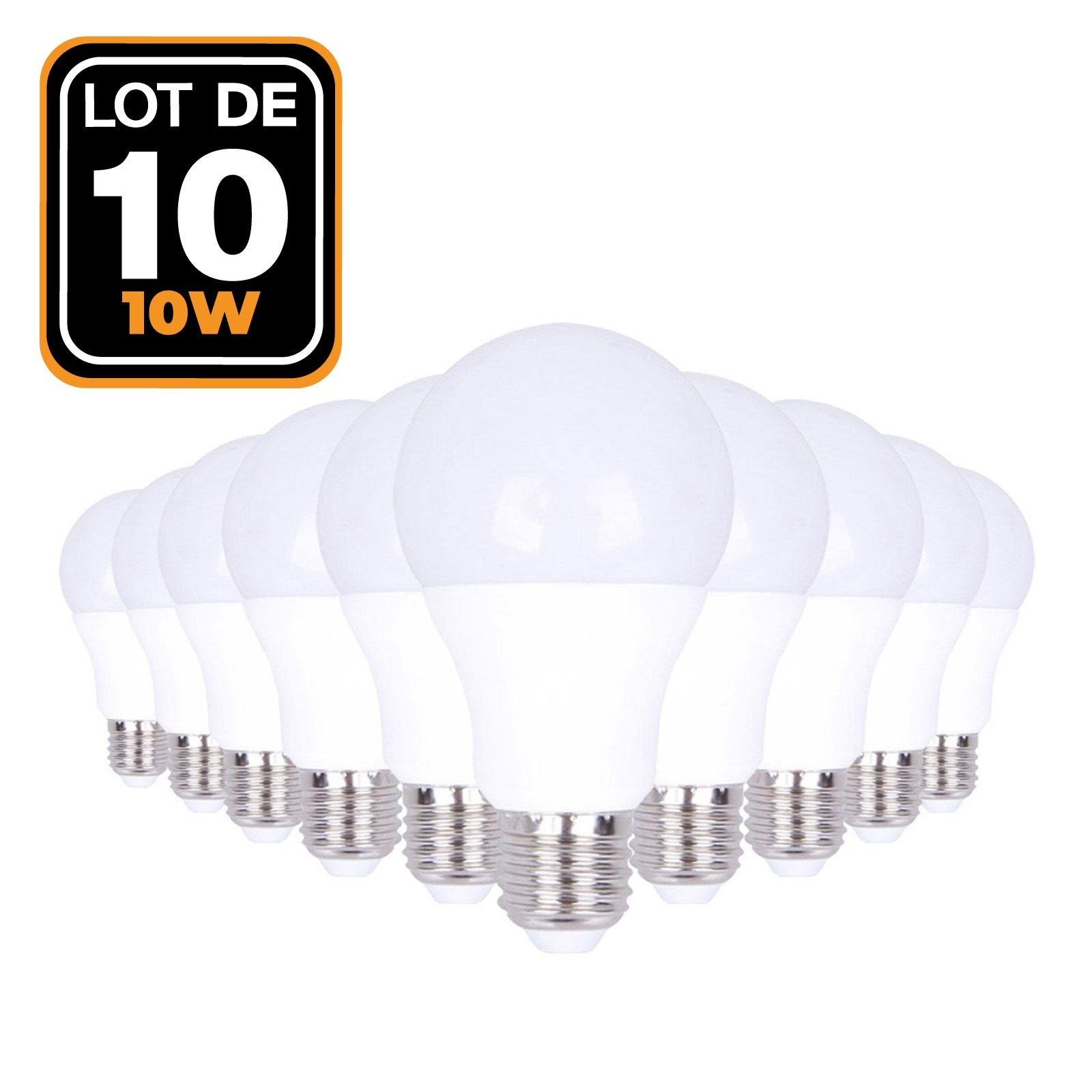 Conjunto de 10 LED E27 10W 6000K bombillas | Leroy Merlin