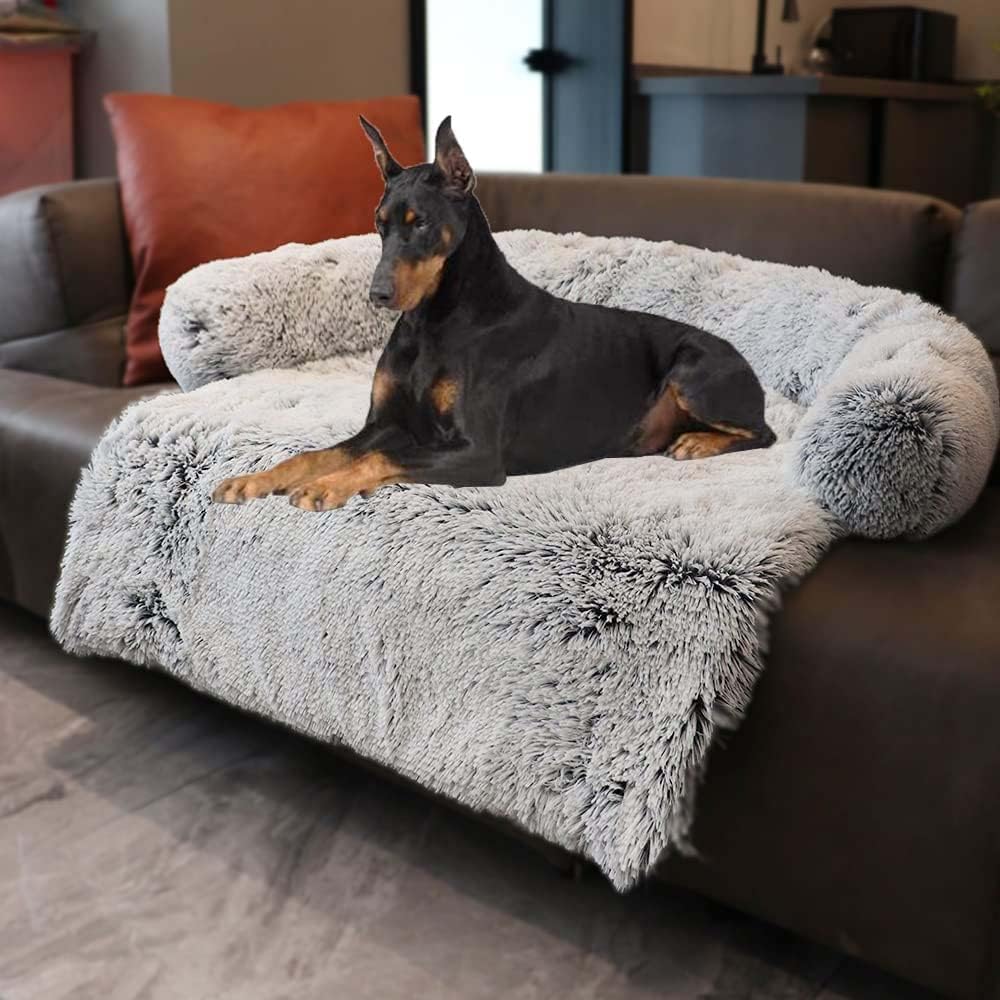 Gris -L-130*105*18- canapé lit pour chien - lavable, amovible ...