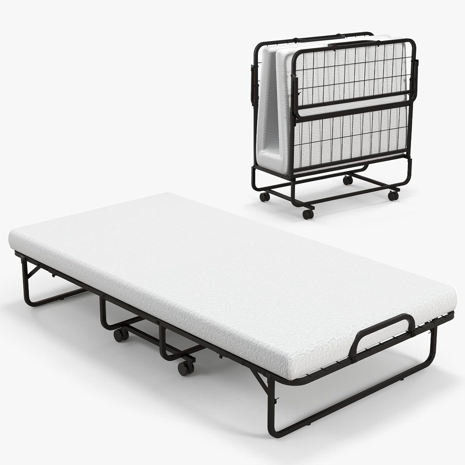 Brandina Pieghevole con Materasso, Carico 180 kg, 191 x 96 x 38 cm ...