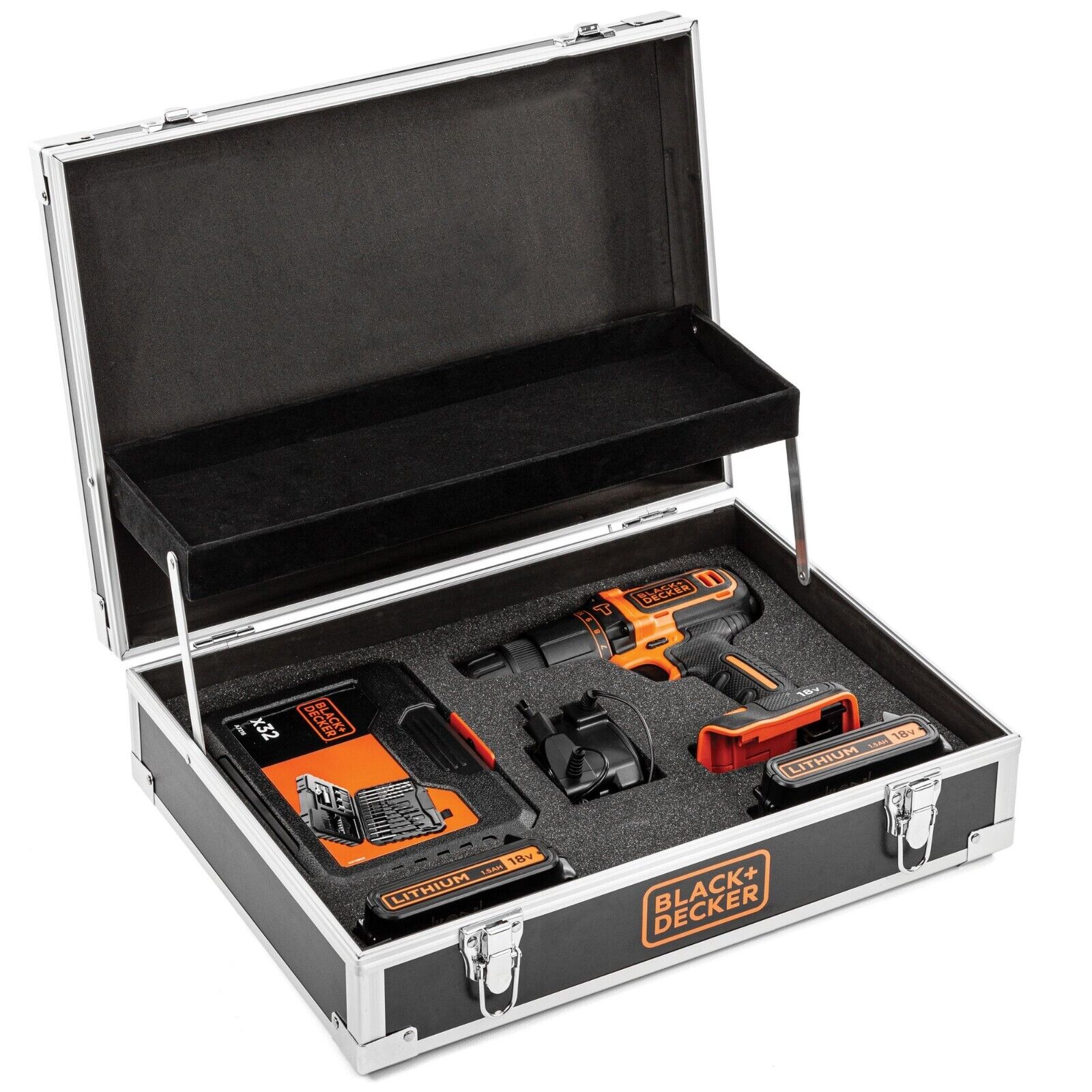 TRAPANO AVVITATORE LITIO B+D 18V BDCHD18B2FC - QW CON ACCESSORI | Leroy ...